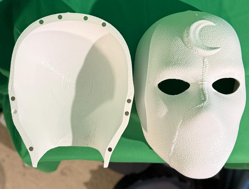 Mr Knight Moon Knight 3D Printed Cosplay Mask, Magnetic Closure Marvel ...