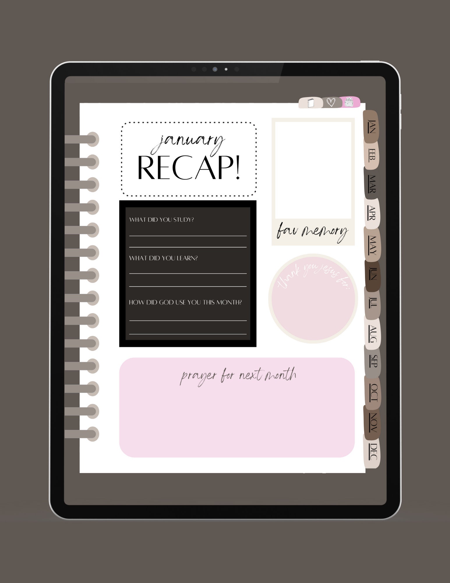 Undated Faith Digitial Planner | Hyperlinks | Christian Planner | iPad ...