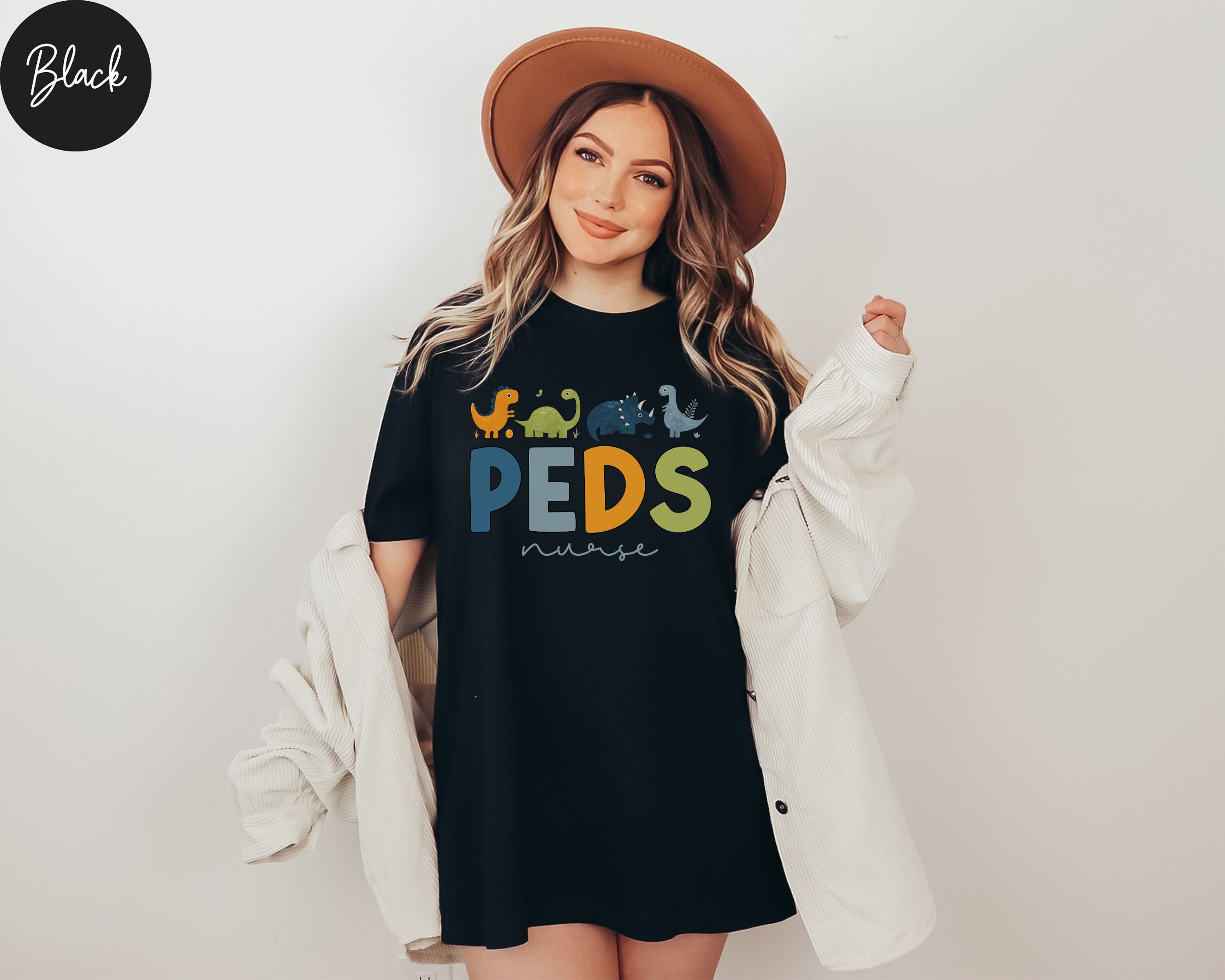Pediatric Nurse Shirt, PEDS Dinosaurs T-shirt PEDS Nurse Tshirt Peds ...