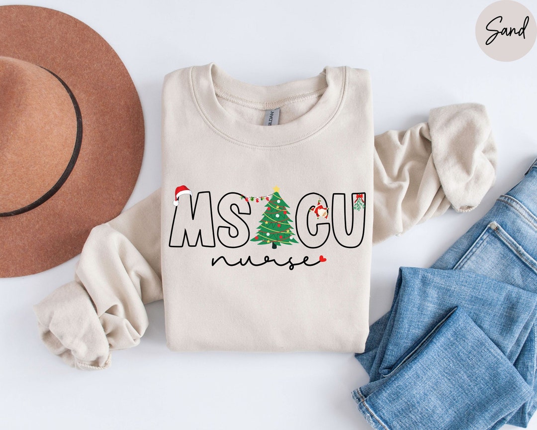 Christmas Medical Surgical ICU Nurse Sweatshirt, MSICU Nurse Sweater ...
