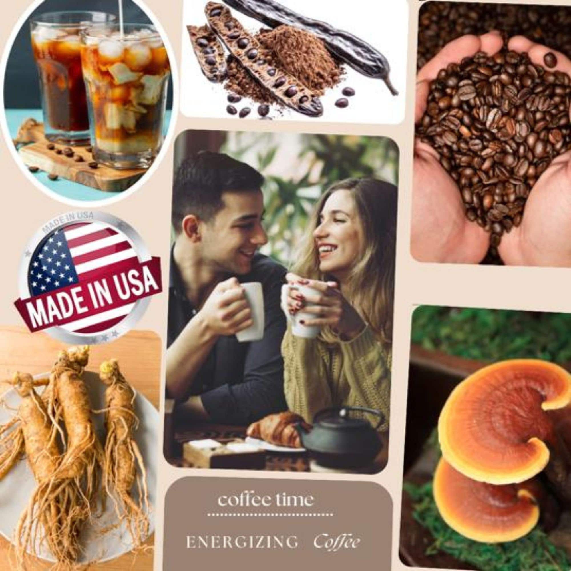 VM Energizing Ganoderma Coffee.reishi With Ginseng & Carbo Mix- Instant ...
