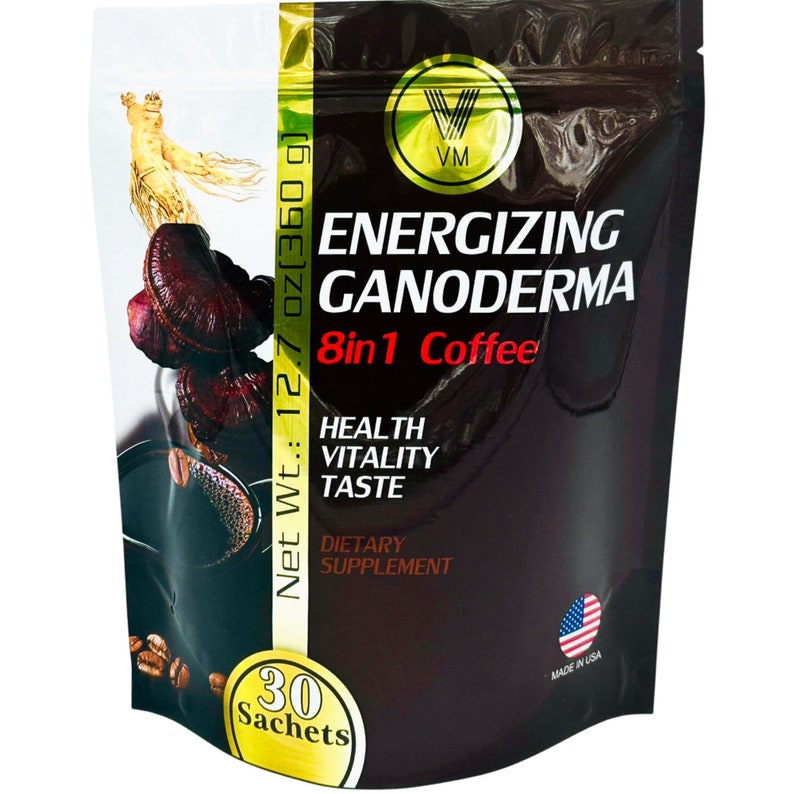 VM Energizing Ganoderma Coffee.reishi With Ginseng & Carbo Mix- Instant ...