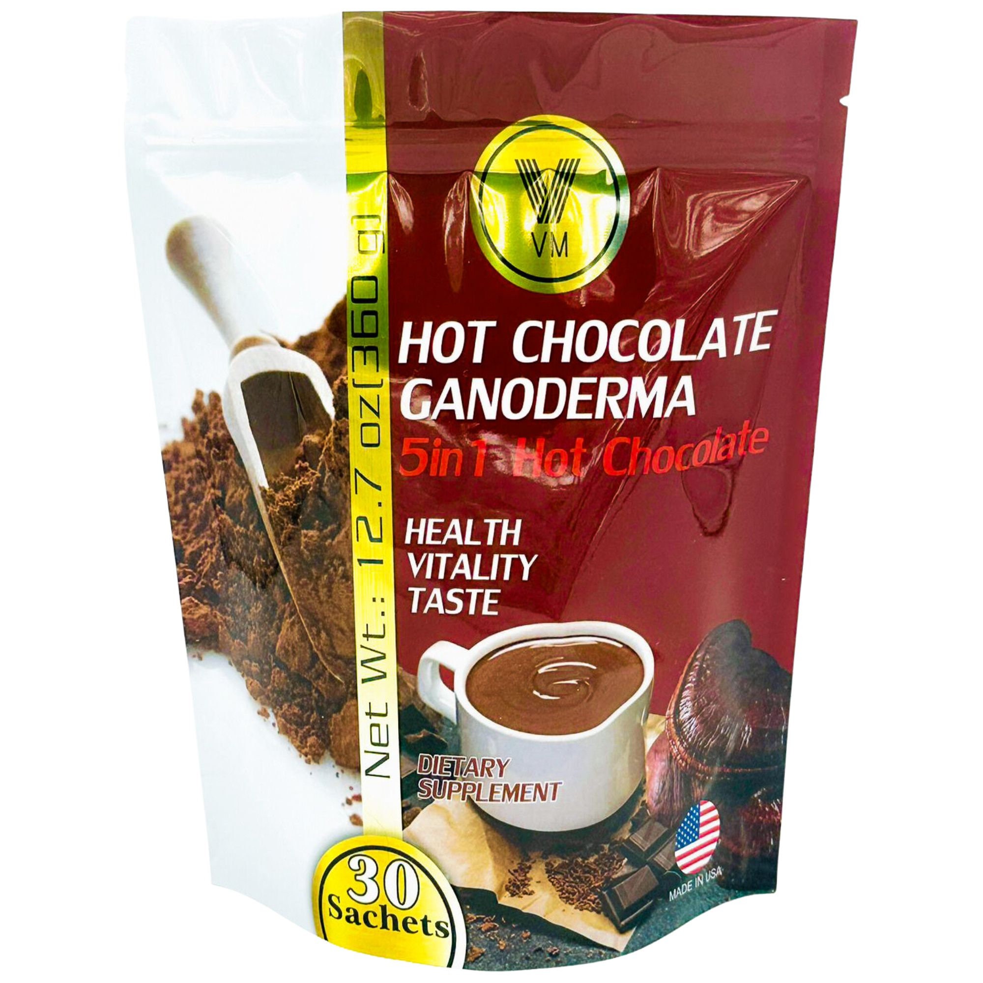 VM Hot Chocolate Ganoderma-reishi With Cacao Cocoa Mix.mushroom Natural ...