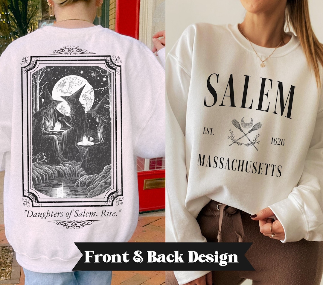 Salem Witch Shirt Halloween Sweat Salem Massachusetts Sweatshirt Salem ...