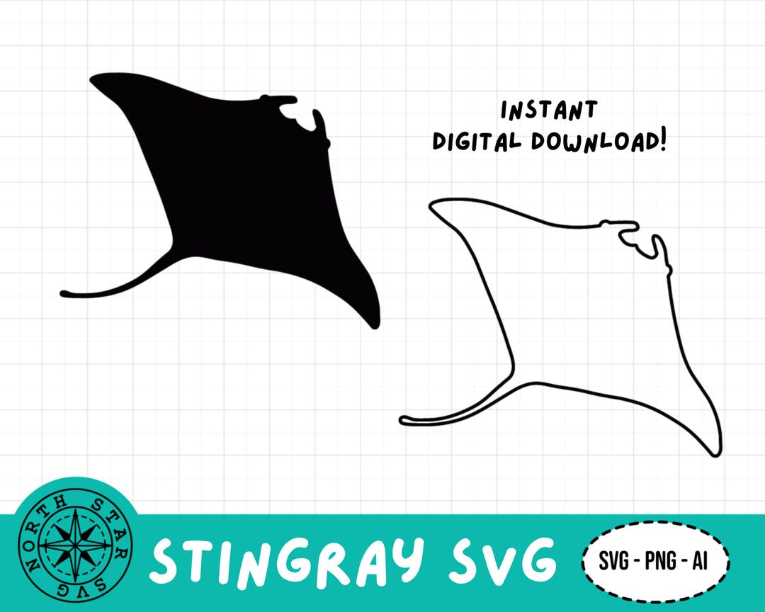 Stingray SVG - Digital Craft File for Smart Cutting Machines, Laser ...