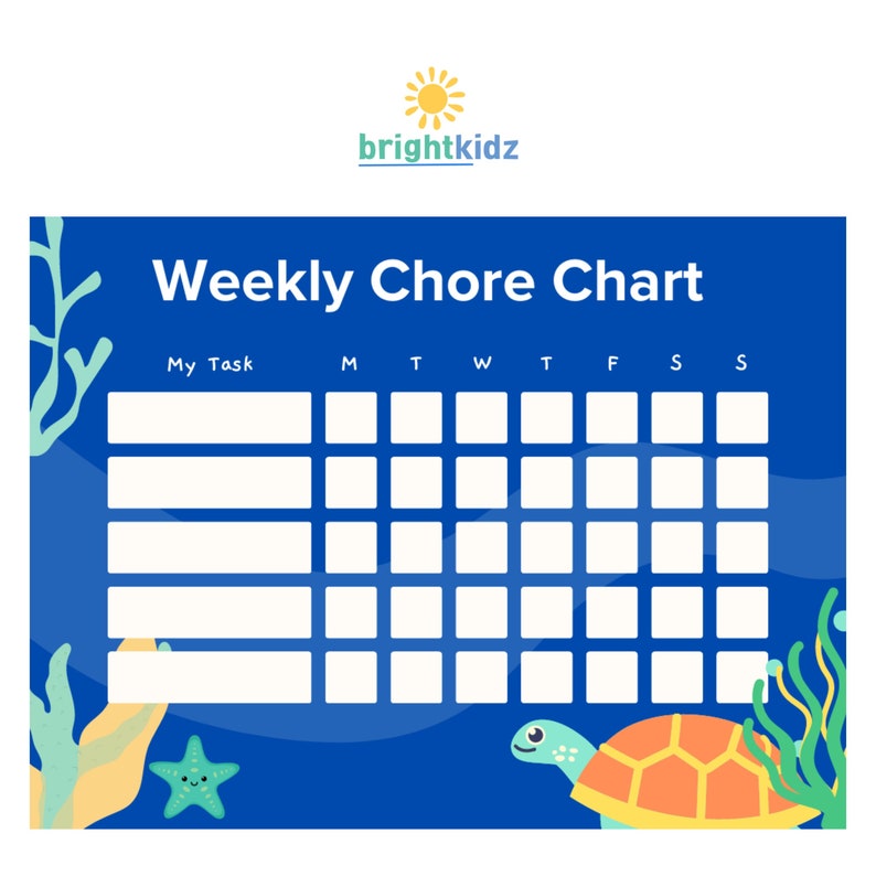 Chore Chart for Kids, Kids Chore Chart, Kids Chores, Chore Chart ...