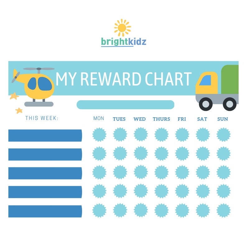 Reward Chart for Kids, Kids Reward Chart, Kids Rewards, Reward Chart ...
