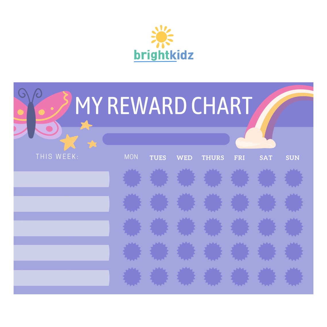 Reward Chart for Kids, Kids Reward Chart, Kids Rewards, Reward Chart ...