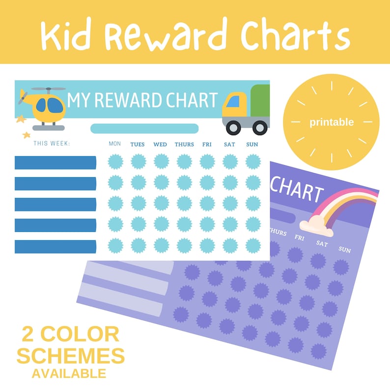 Reward Chart for Kids, Kids Reward Chart, Kids Rewards, Reward Chart ...