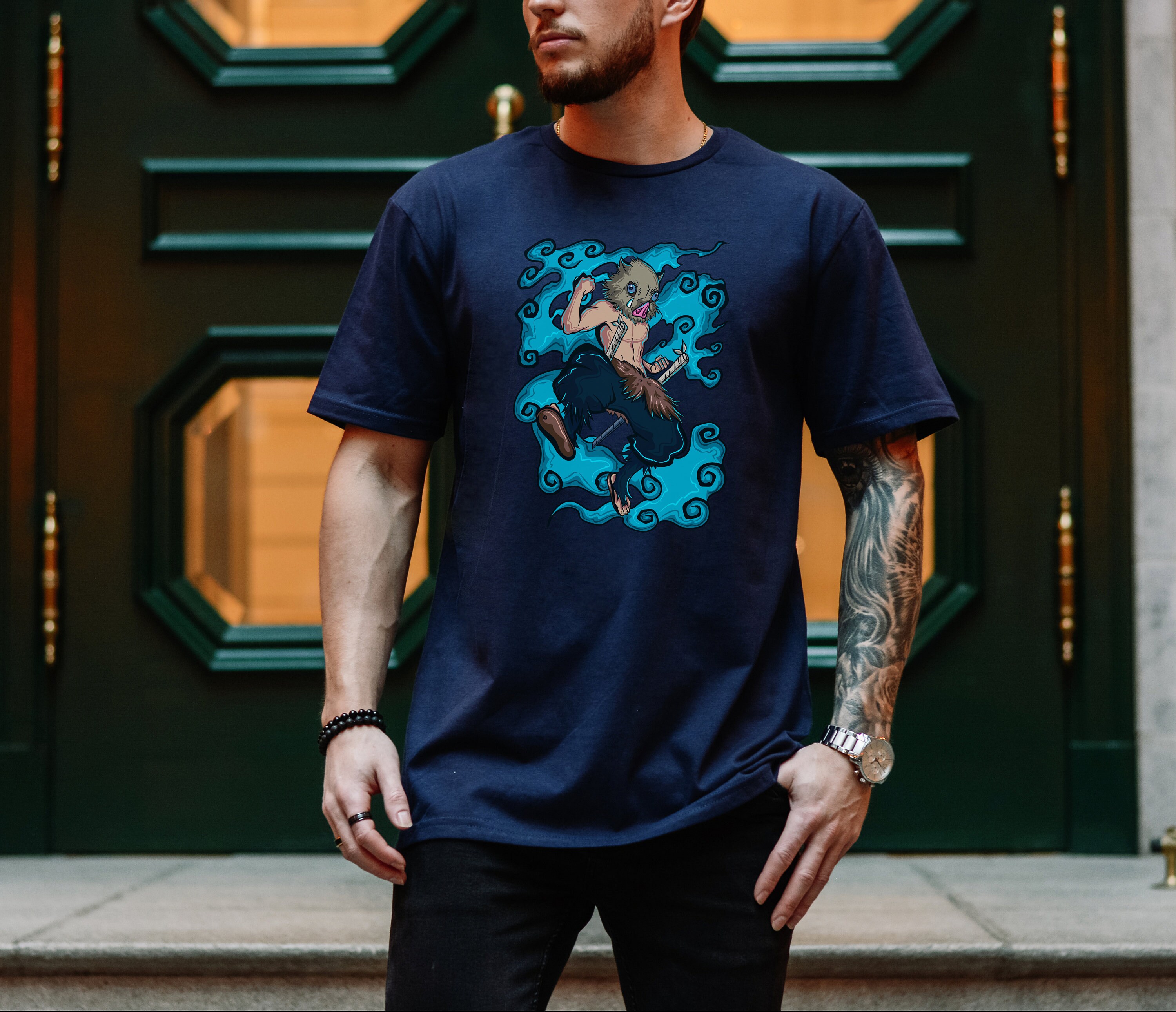 Inosuke Slayer Japanese Manga Anime Unisex Cotton Tee Shirt - Etsy