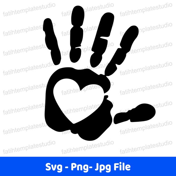 Handafdruk Hart Clipart Baby Handhart Handafdruk' Sticker