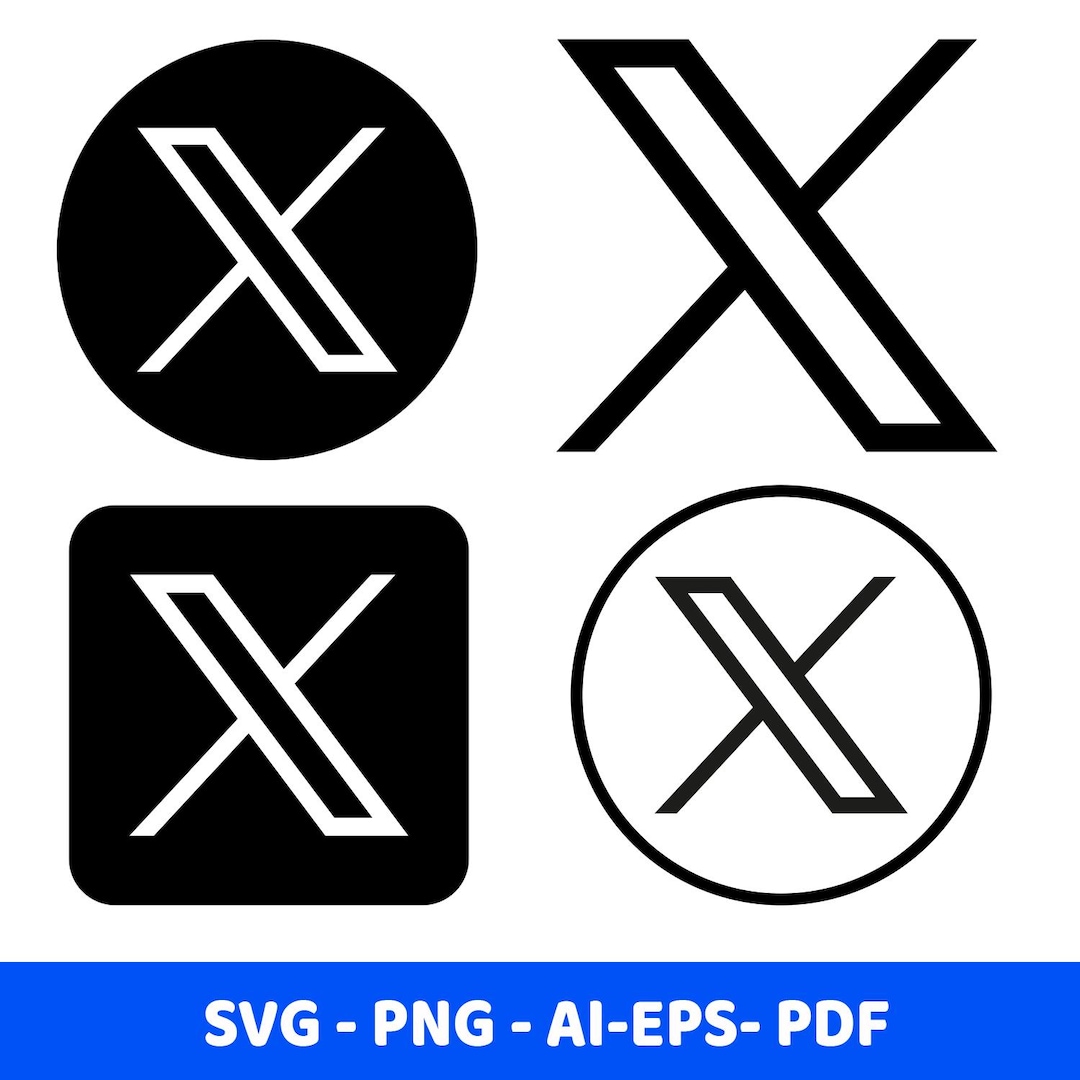 X Logo Svg Files, X Logo Png Vector ai, Eps, Pdf, Png, Svg - Etsy