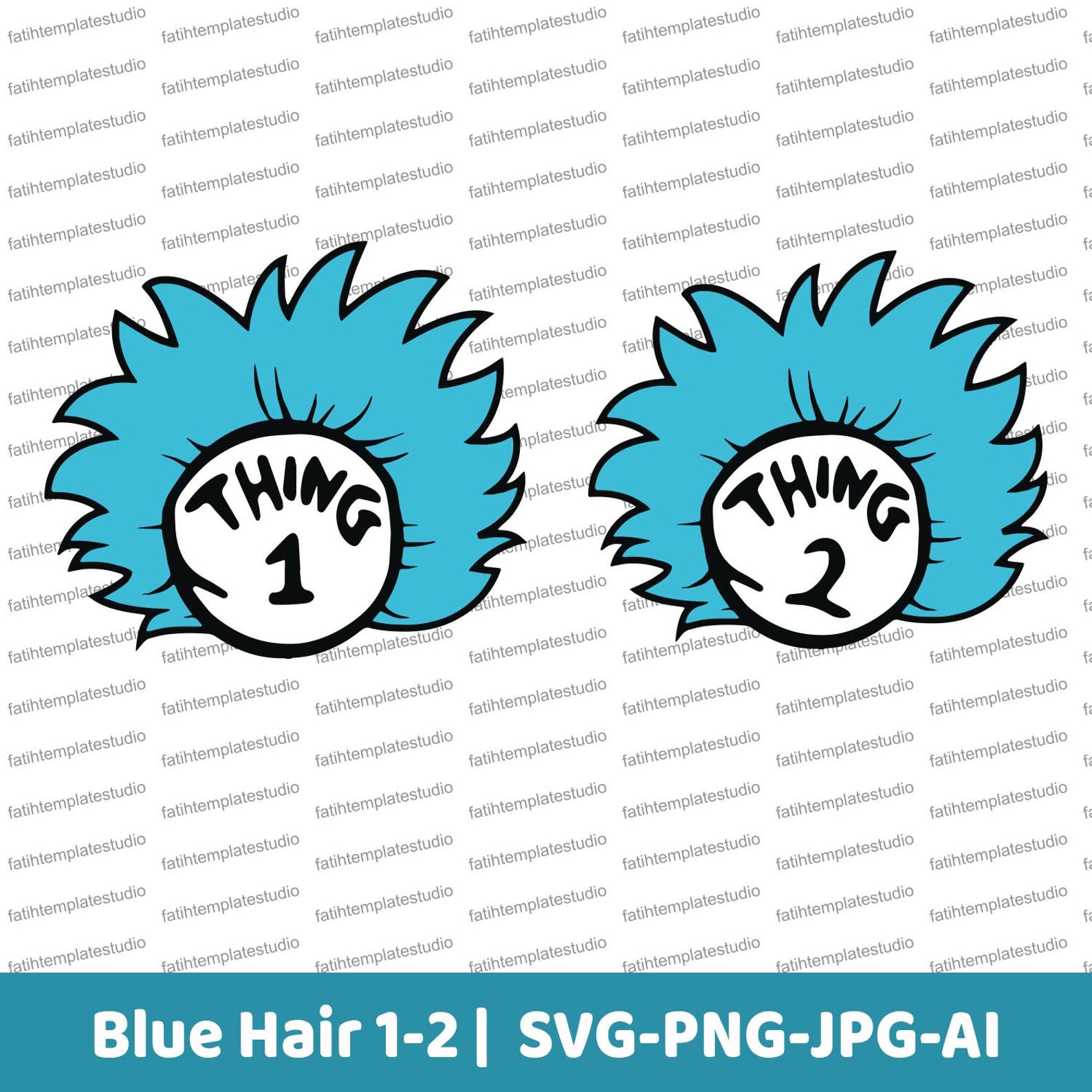 Thing 1 Thing 2 Svg, Dr Seuss Svg, Thing Svg, Thing 1 Svg, Thing One ...
