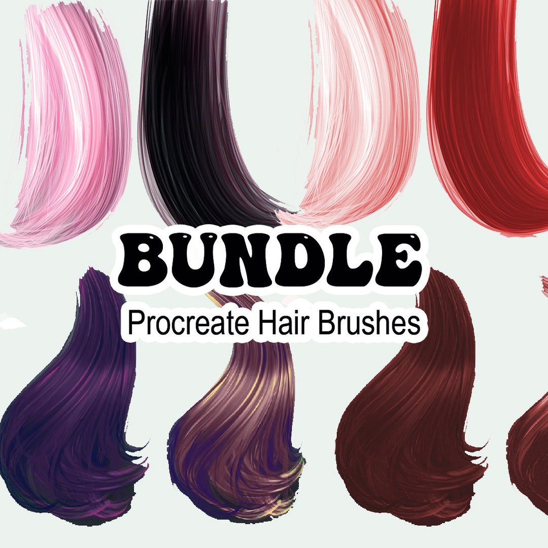 Procreate Hair Brushes, Digital Brushes, Procreate Brushes Hair ...