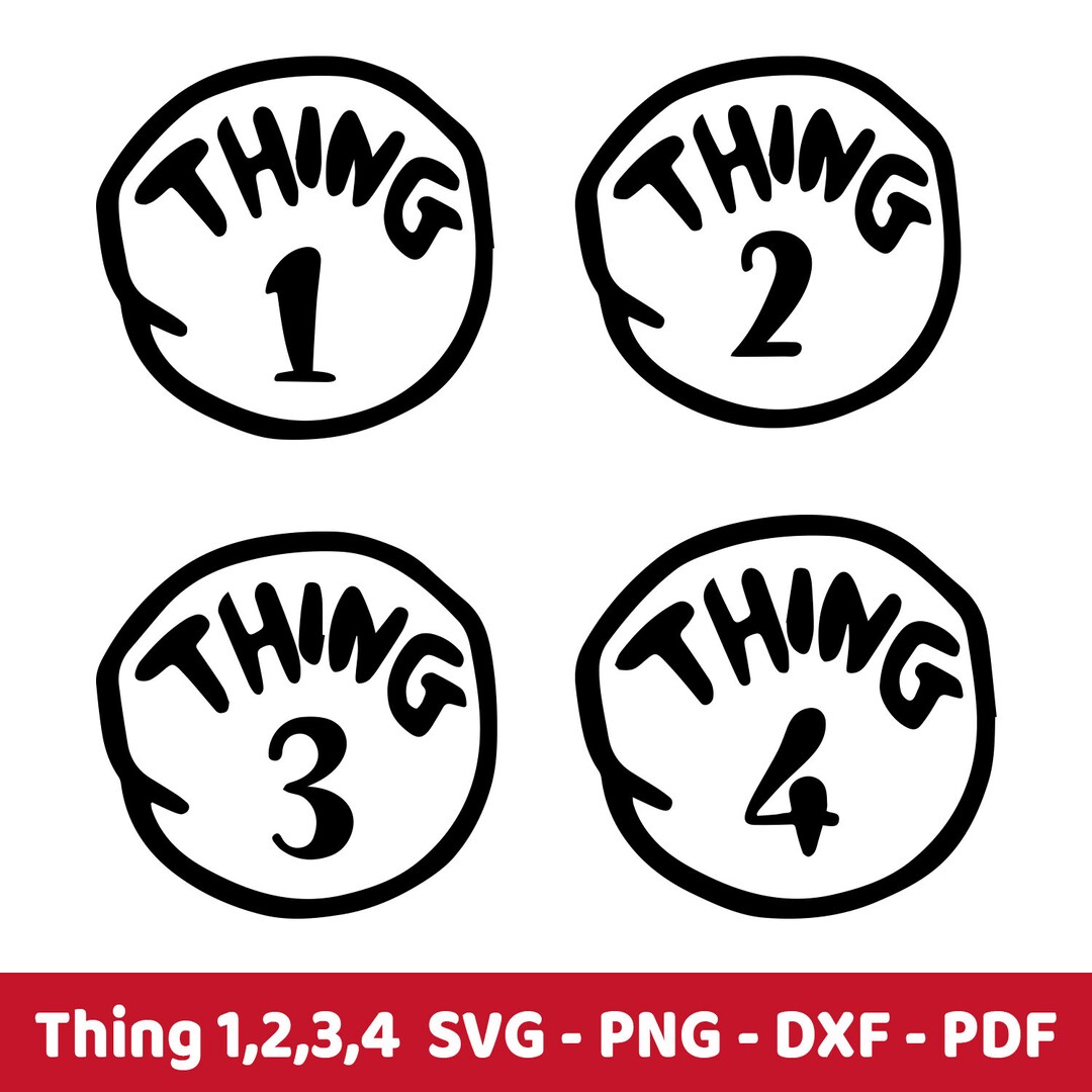 Buy Thing 1 Thing 2 Svg, Dr Seuss Svg, Thing Svg, Thing 1 Svg, Thing ...