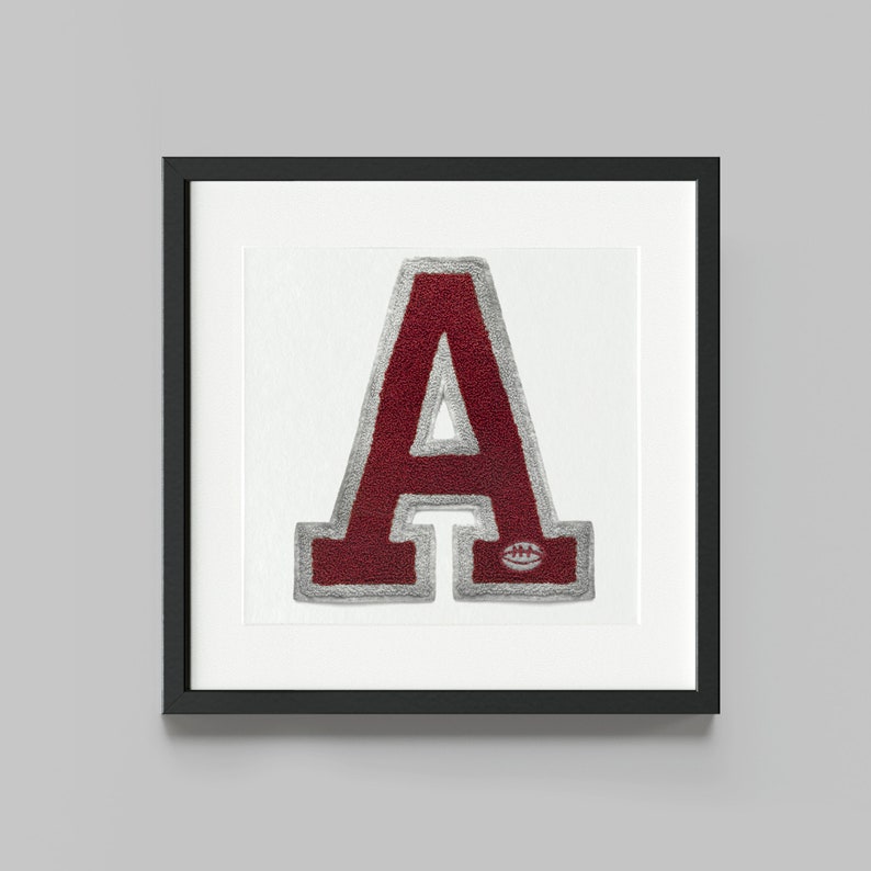 Alabama Crimson Tide College Letterman Letter Giclee Fine Art Home ...