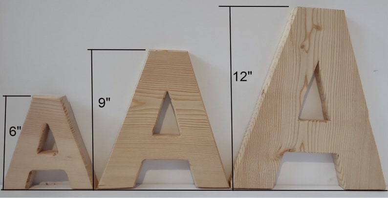 6 Inch Wooden Alphabet Letters and Numbers (stand-alone) - Etsy