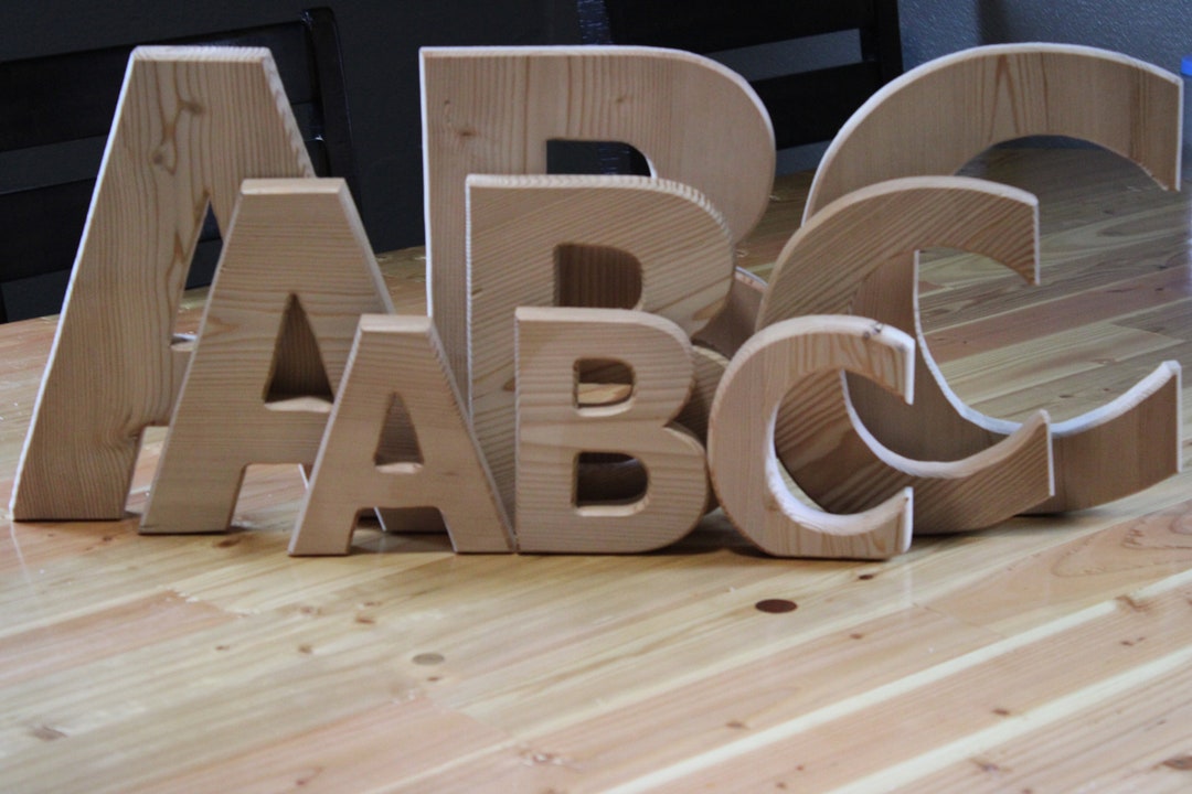 6 Inch Wooden Alphabet Letters and Numbers (stand-alone) - Etsy