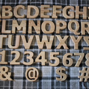 6 Inch Wooden Alphabet Letters and Numbers (stand-alone) - Etsy