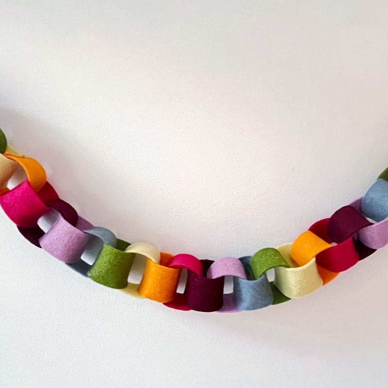 Velvet Christmas Chains Garland - Etsy
