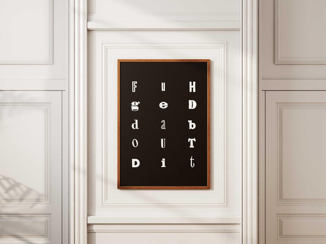 Brooklyn Alphabet Poster Modern, Bold & Minimalist, Instant Download ...