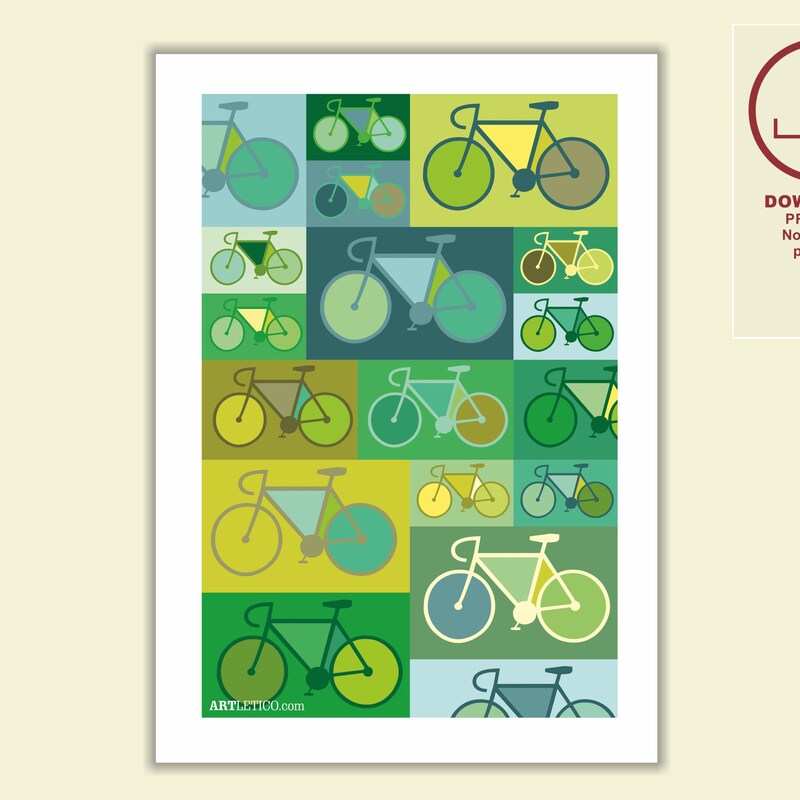 Abstract Bicycle Art - Etsy