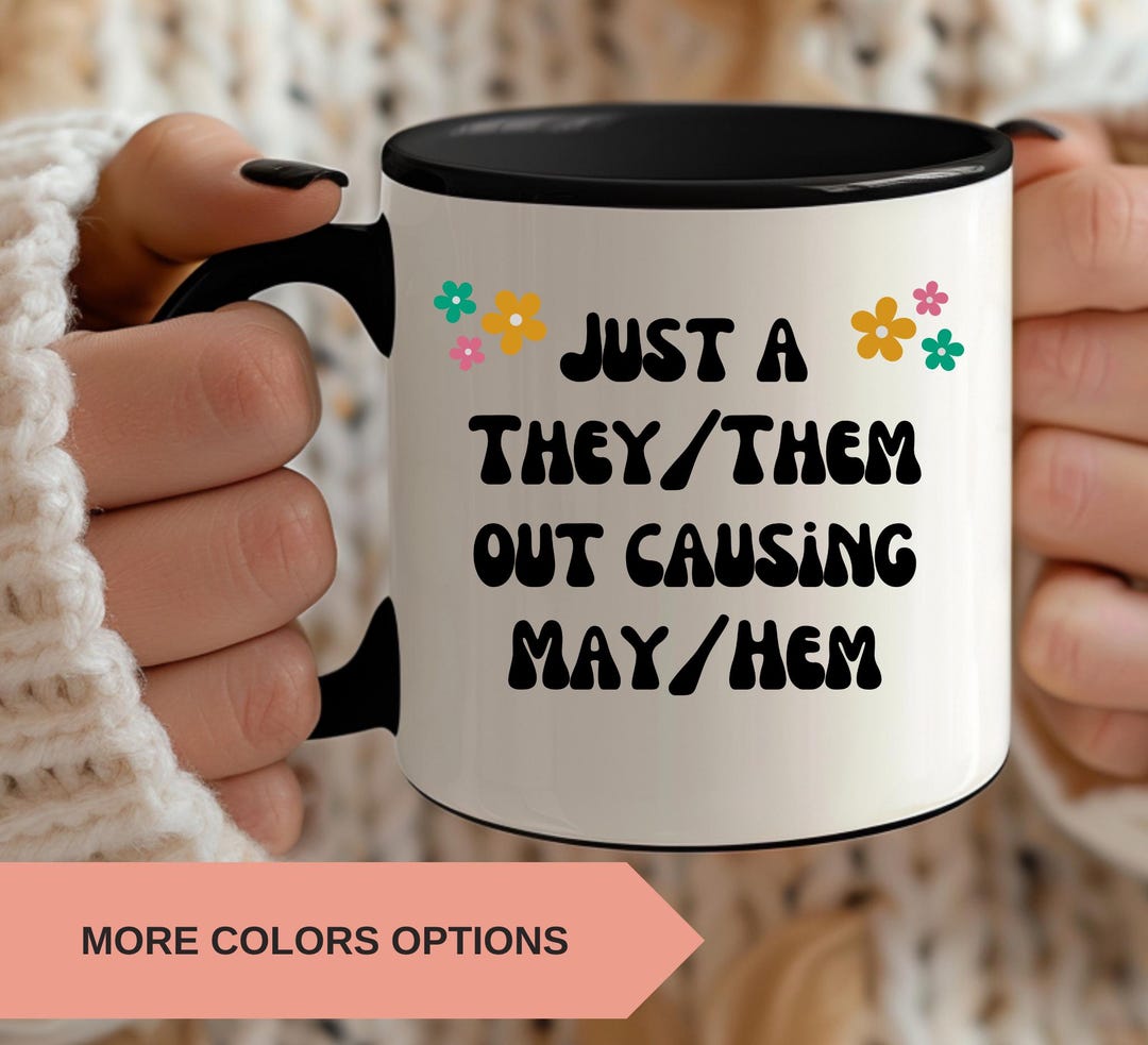 They/them Pronouns Mug, Non Binary Mug, Queer Pride, Equality Mug, Non ...