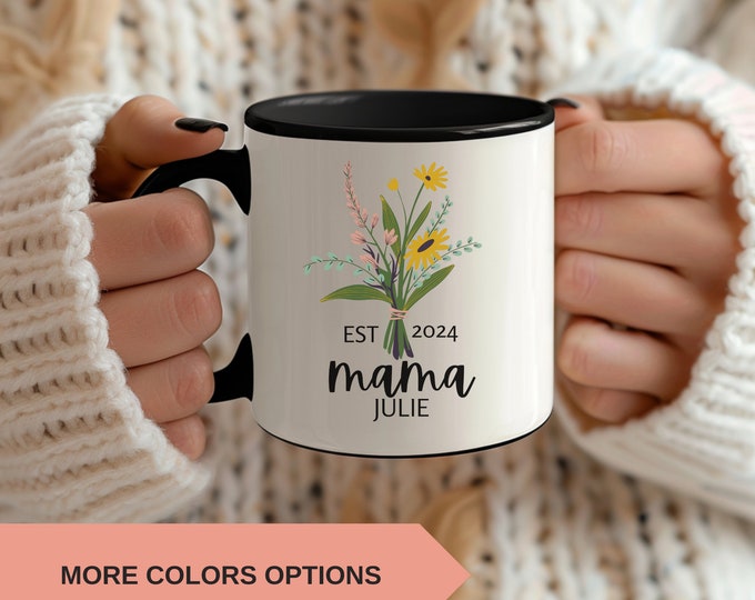 Personalized Floral Mother's Day Mug With Custom Name - Etsy