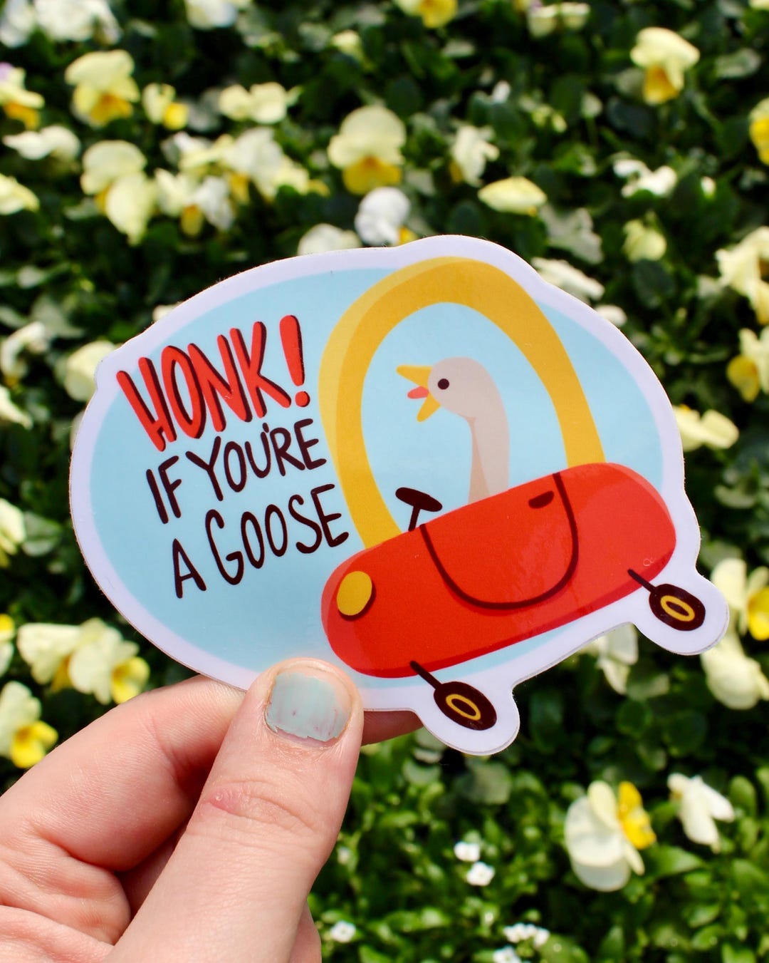 Silly Goose 4x4” Bumper Sticker Funny Gift for Bad Drivers Honk ...