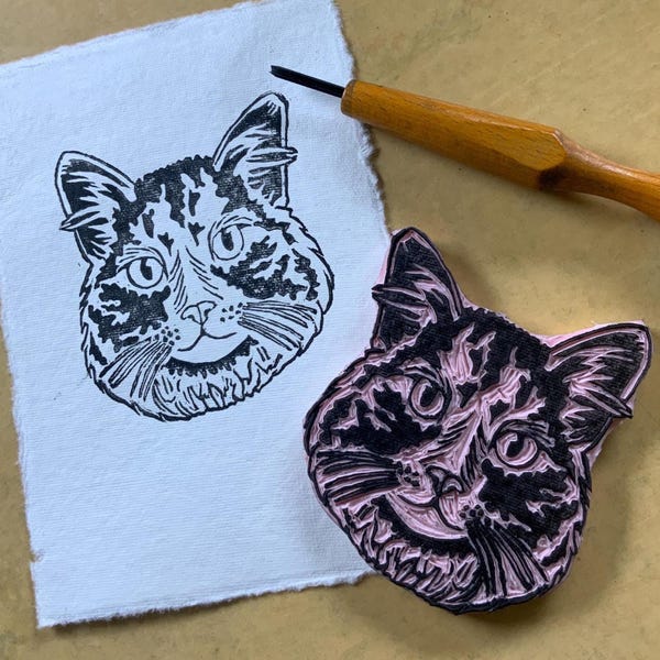 Custom Lino Portrait - Etsy