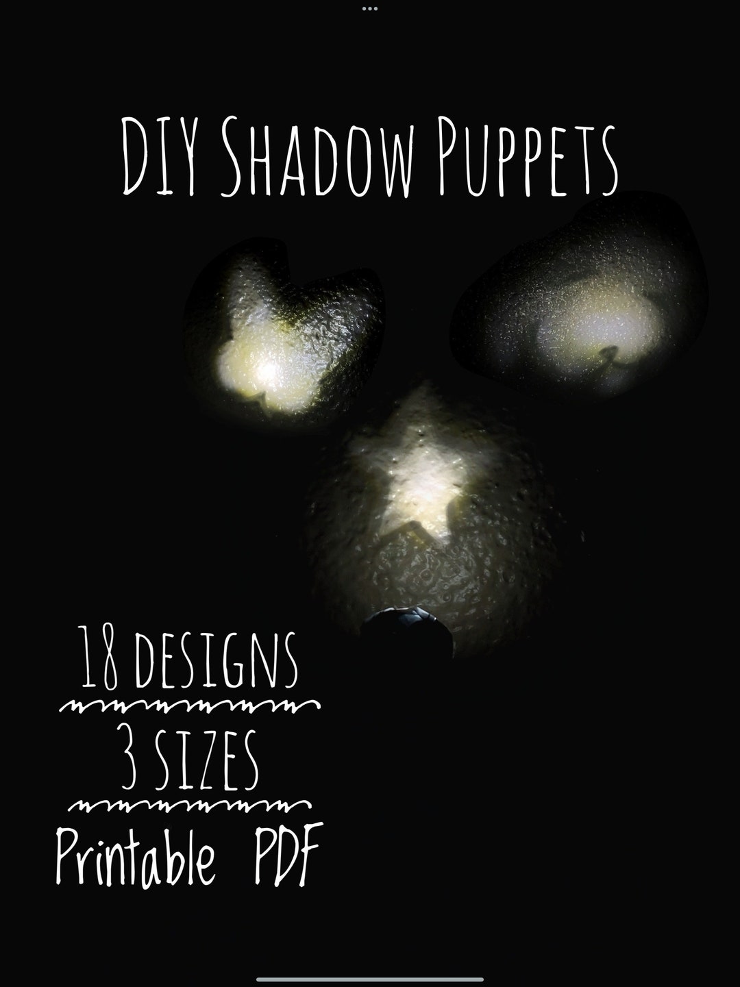 Printable PDF Summer Fun Shadow Puppets Flashlight Paper Craft Easy ...