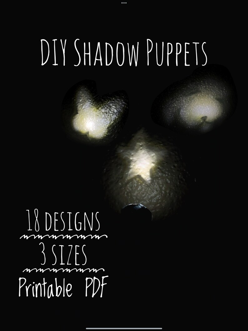 Printable PDF Summer Fun Shadow Puppets Flashlight Paper Craft Easy ...