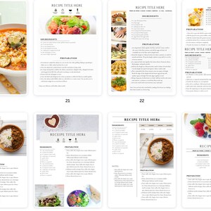 Cook Book Template Microsoft Word Doc, Canva and Mac Pages Formats - Etsy
