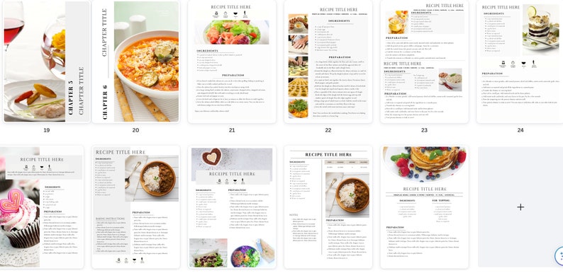 Cook Book Template Microsoft Word Doc, Canva and Mac Pages Formats - Etsy