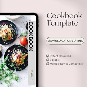Cook Book Template Microsoft Word Doc, Canva and Mac Pages Formats - Etsy