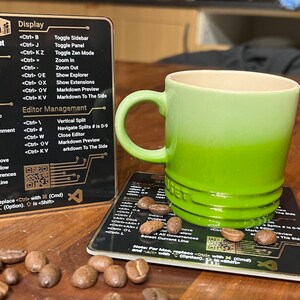 VS Code Cheat Sheet PCB Coaster - Ideal Gift for Coder, Hacker or Tech ...