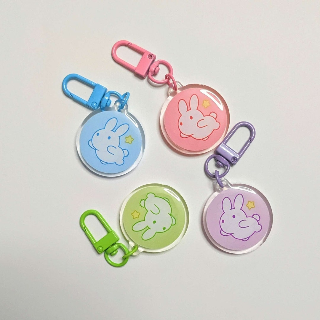 Cute Bunny Rabbit Keychain - Etsy