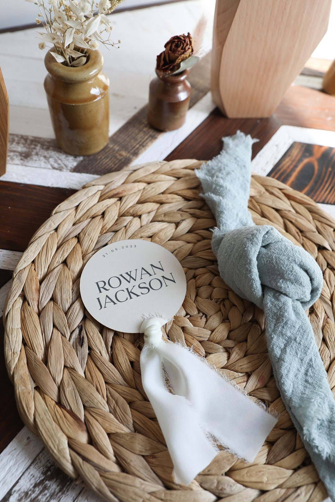 Printed Wedding Place Names | Circle Shape Design | Finish Options ...