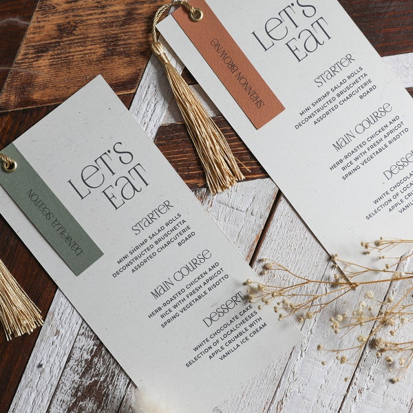 Wedding Invite With Menu Choices - Etsy