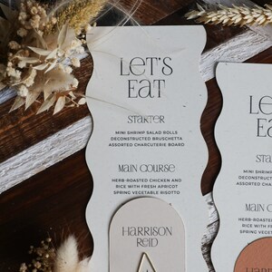 Personalized Wedding Menu With Arched Guest Name: Modern Boho Design - Etsy