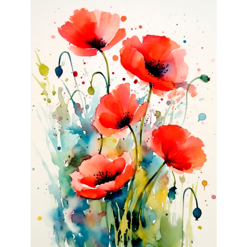 Poppy Print - Etsy