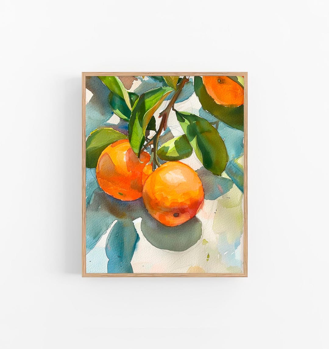 Orange Fruit Watercolor Art Print Citrus Watercolor Painting Kitchen ...