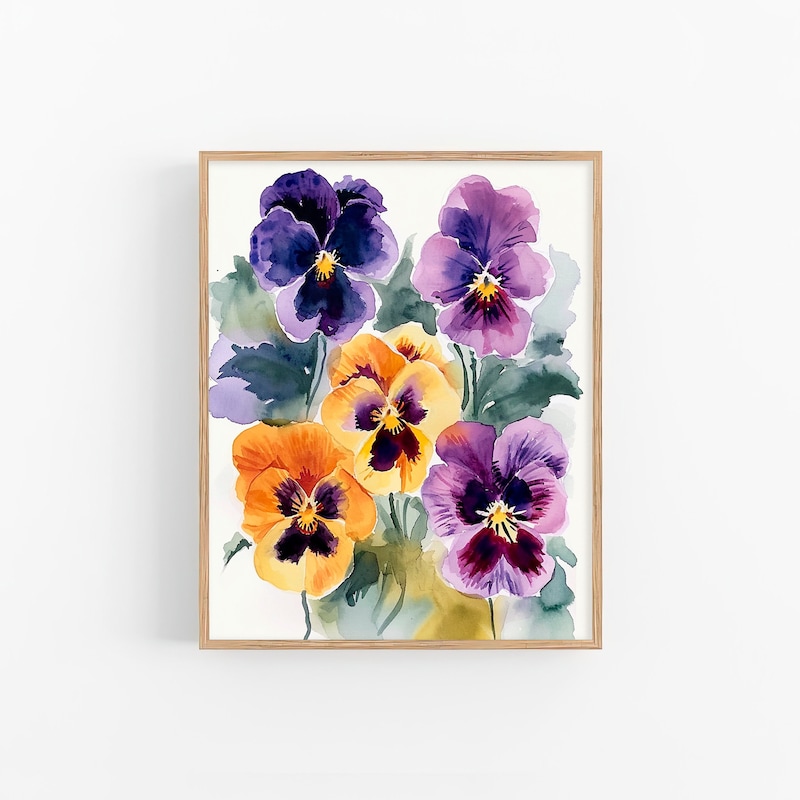 Pansy Print - Etsy