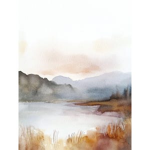 Lake District Landscape Watercolor Painting Scottish Landscape ...