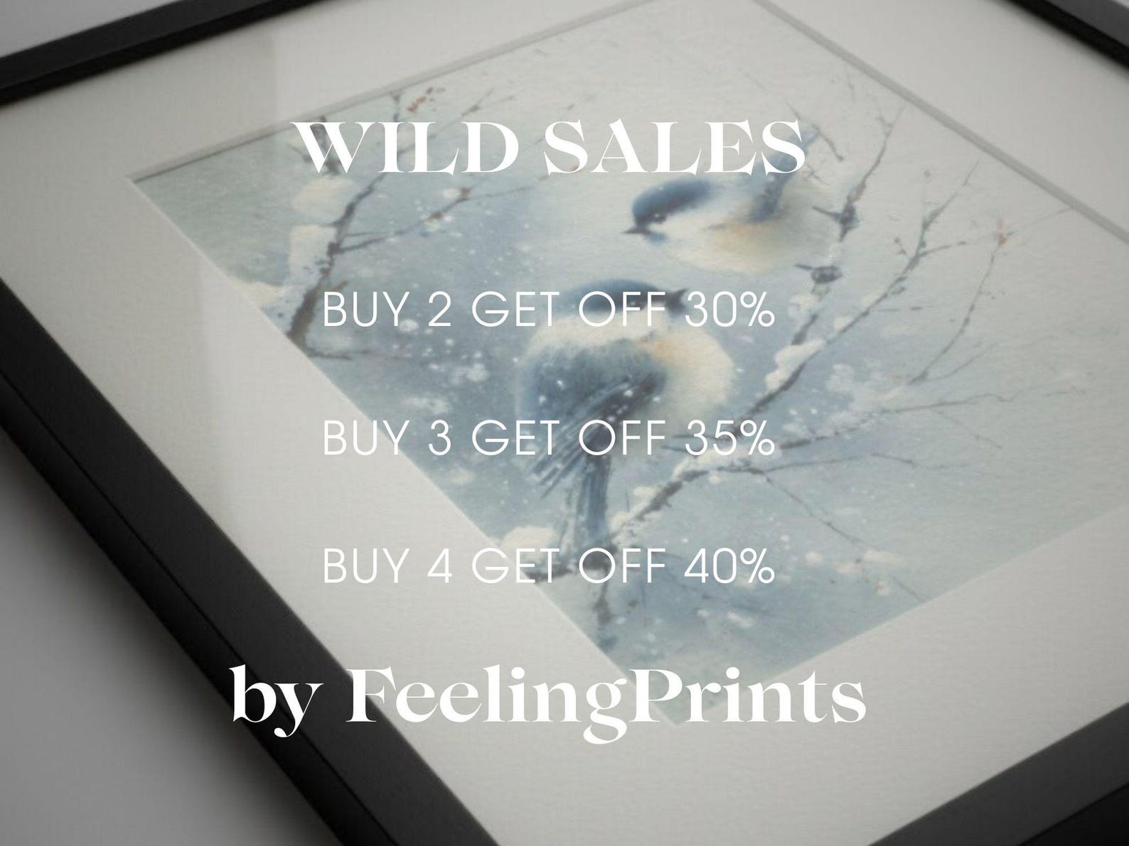 Chickadee Watercolor Art Print on Paper Winter Birds Painting Wall Art ...
