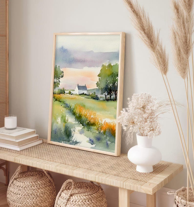 Irish Cottage Watercolor Painting Irish Landscape Watercolor Art Print ...