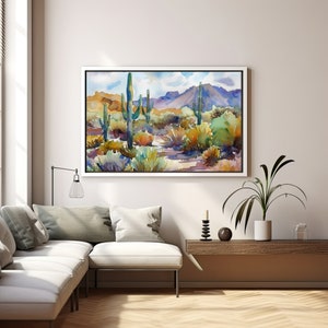 Arizona Watercolor Painting Sedona Art Print Cactus Watercolor Art ...