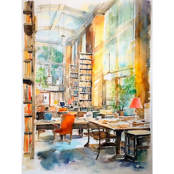 Boston Watercolor - Etsy