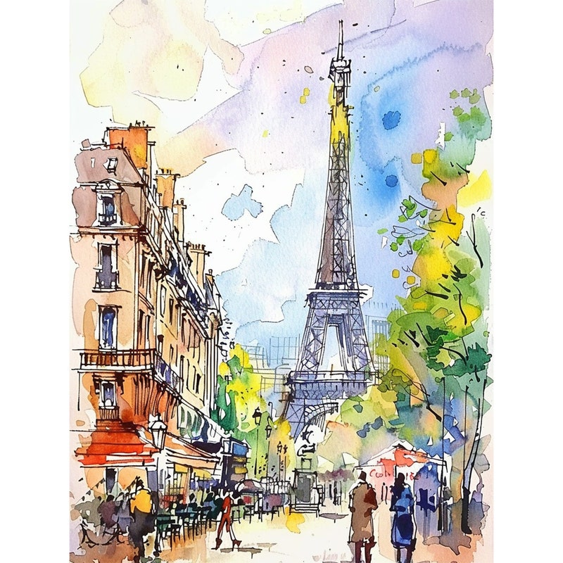Paris Watercolor - Etsy