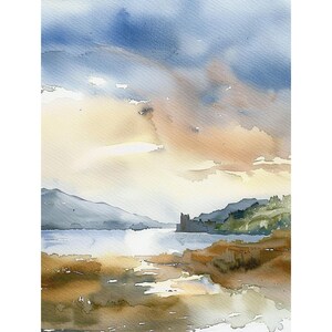 Ireland Landscape Watercolor Painting Irish Watercolor Art Print ...
